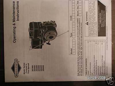 Briggs And Stratton Sprint 375 Engine Manual - debog